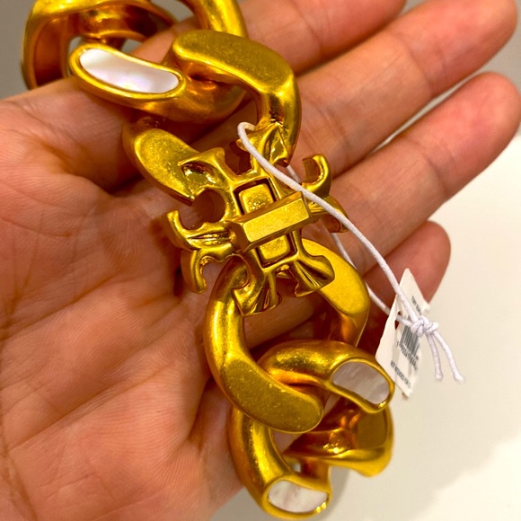 Tory Burch | Jewelry | Tory Burch Roxanne Inlay Curb Chain Bracelet ...